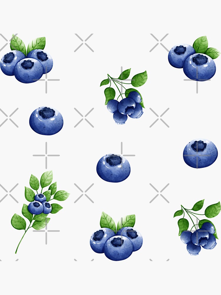 "Blueberry Fruit" Sticker for Sale by silviaol | Redbubble