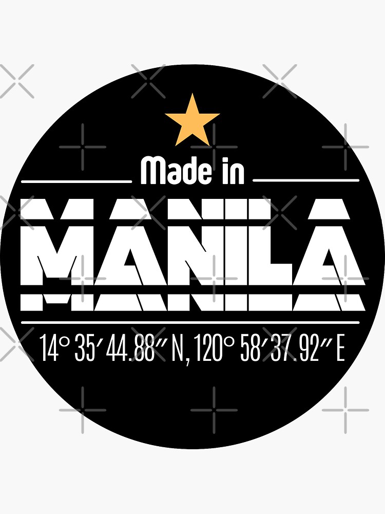 ""MADE IN MANILA" gps classic city logo" Sticker for Sale by ...