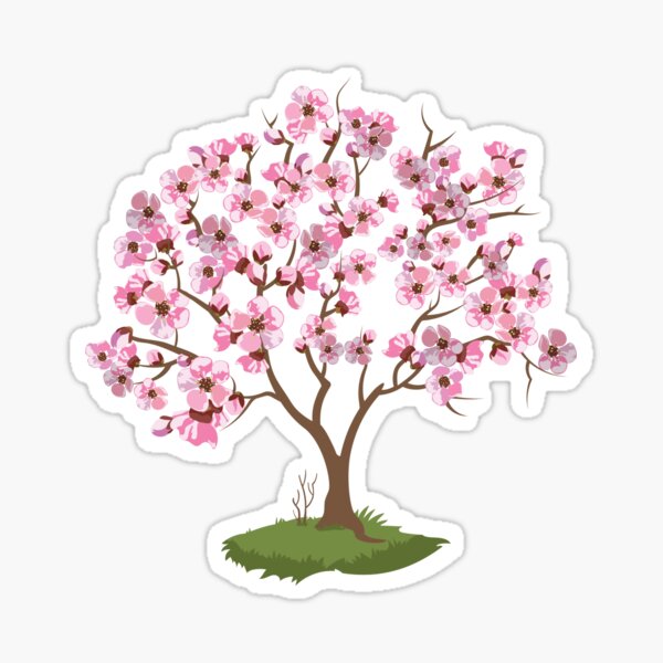 "Sakura Cherry Blossom Tree of Life" Sticker for Sale by GypsyGarou ...