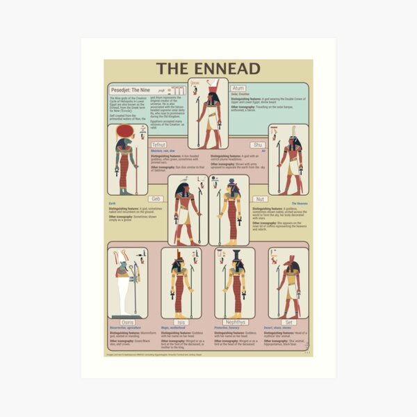 "INFOGRAPHIC: The Ennead" Art Print for Sale by Aakheperure | Redbubble