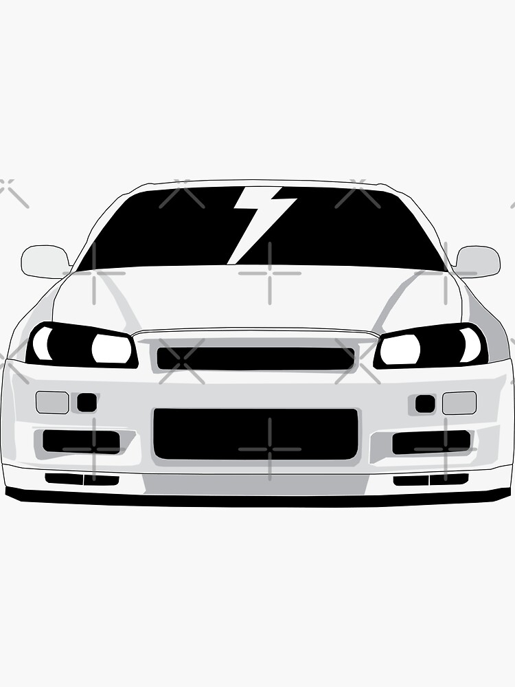 "Nissan Skyline r34" Sticker for Sale by RohanNewn | Redbubble