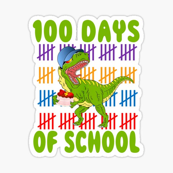 "100 Days Of School Dinosaur T Rex Smarter Kids " Sticker for Sale by ...