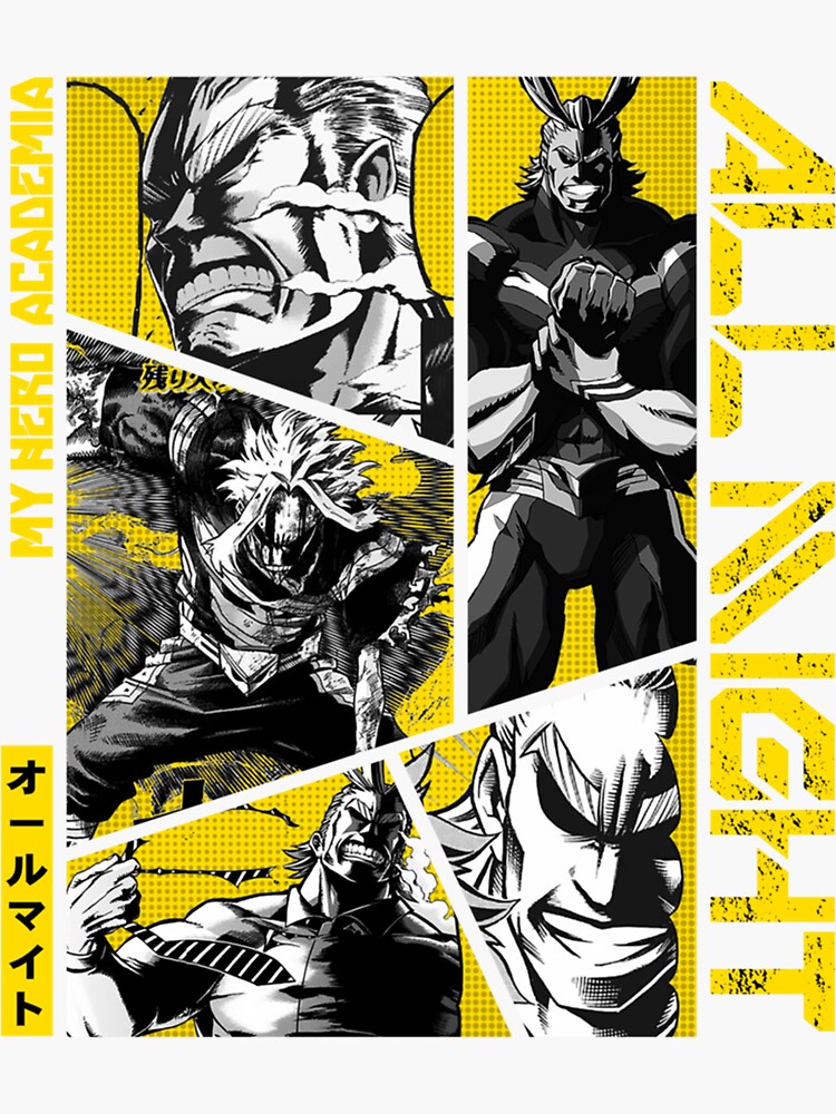 "All Might - My Hero Academia Manga Panel" Sticker for Sale by ...