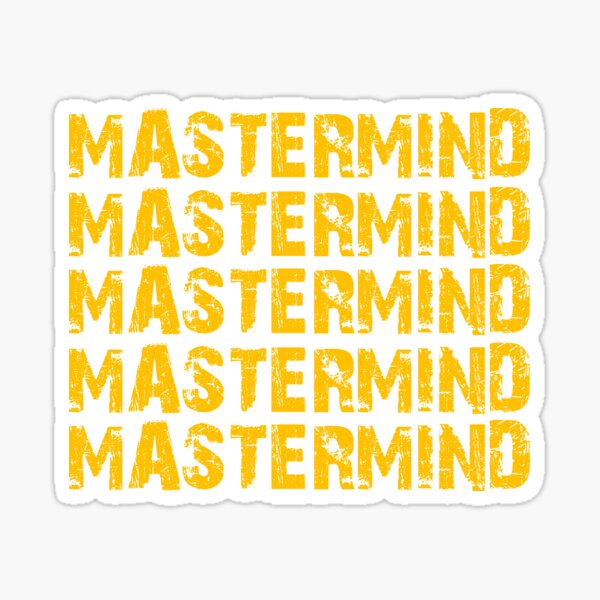 "Mastermind" Sticker for Sale by dzphro | Redbubble