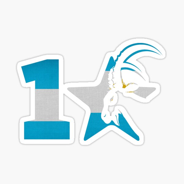 "Goat of football -Lionel Messi " Sticker for Sale by Peace-Nepal ...