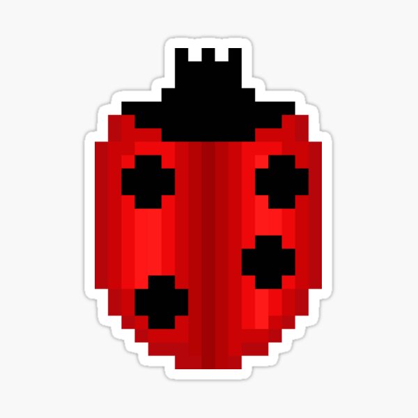 "Ladybug Pixel Art Design" Sticker for Sale by bugpixels | Redbubble
