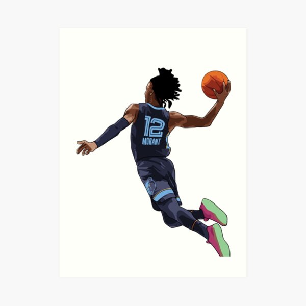"Ja Morant Vector Dunk " Art Print for Sale by EvelynnSimpson | Redbubble