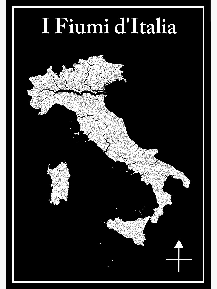 "Map of the rivers of Italy" Photographic Print for Sale by aurorelius ...