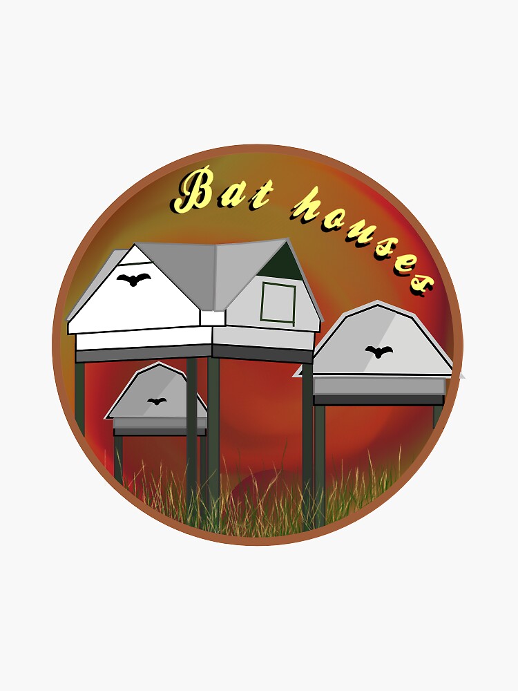 "UF Bat Houses" Sticker by elmroz | Redbubble