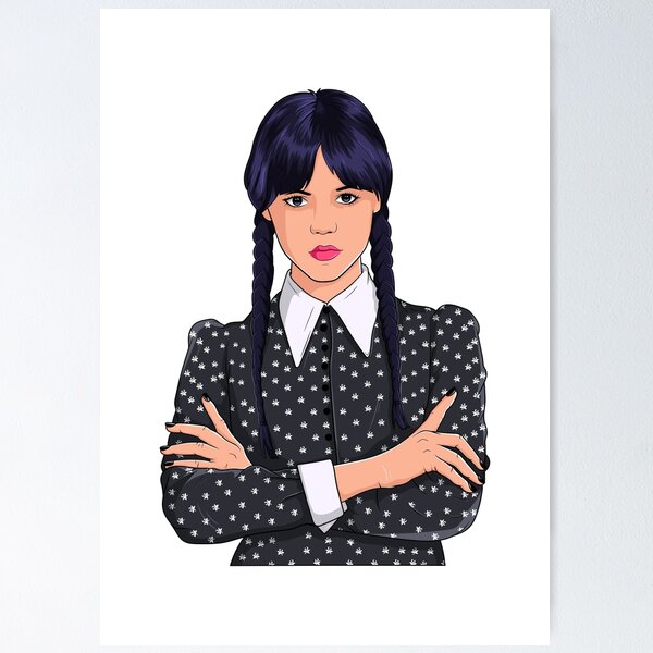 "Wednesday addams stickers" Poster for Sale by Earthexstore | Redbubble