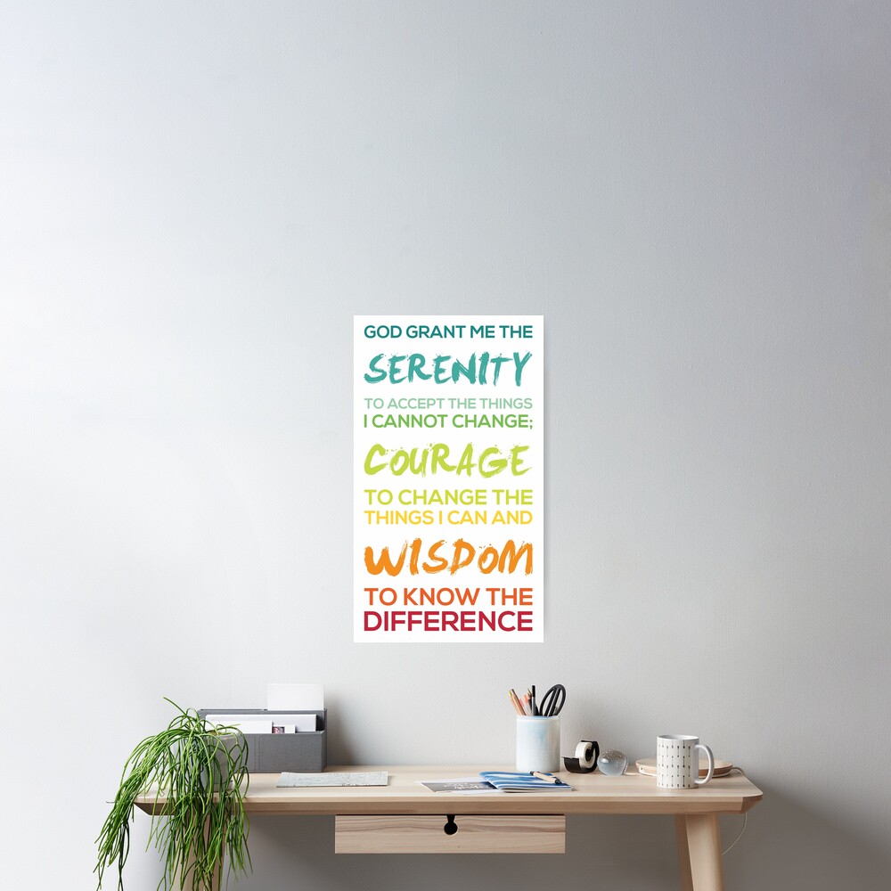 "Serenity Prayer Graphic" Poster for Sale by RainbowRocketS | Redbubble