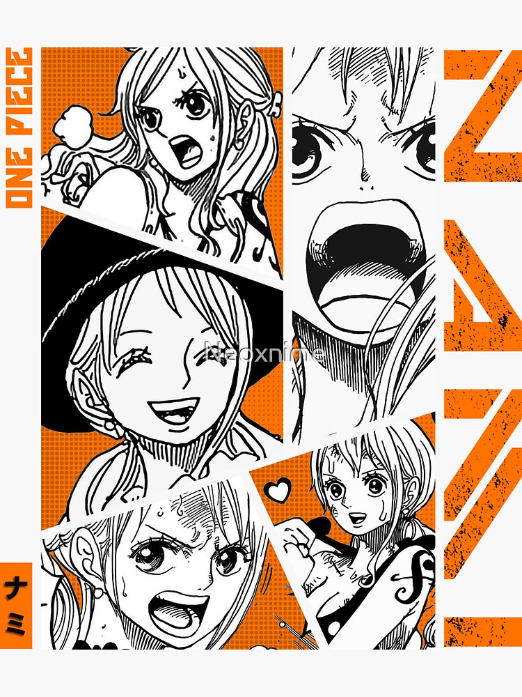 "Nami Manga Panel - color version" Sticker for Sale by Neoxnime | Redbubble
