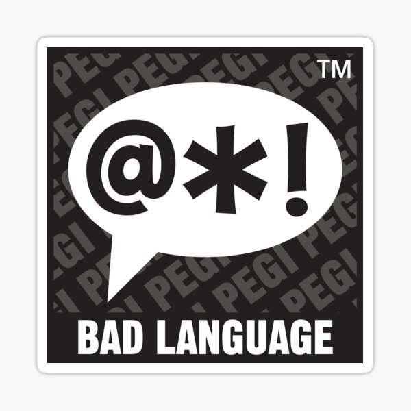 "Bad Language" Sticker for Sale by alonsotrujillo | Redbubble