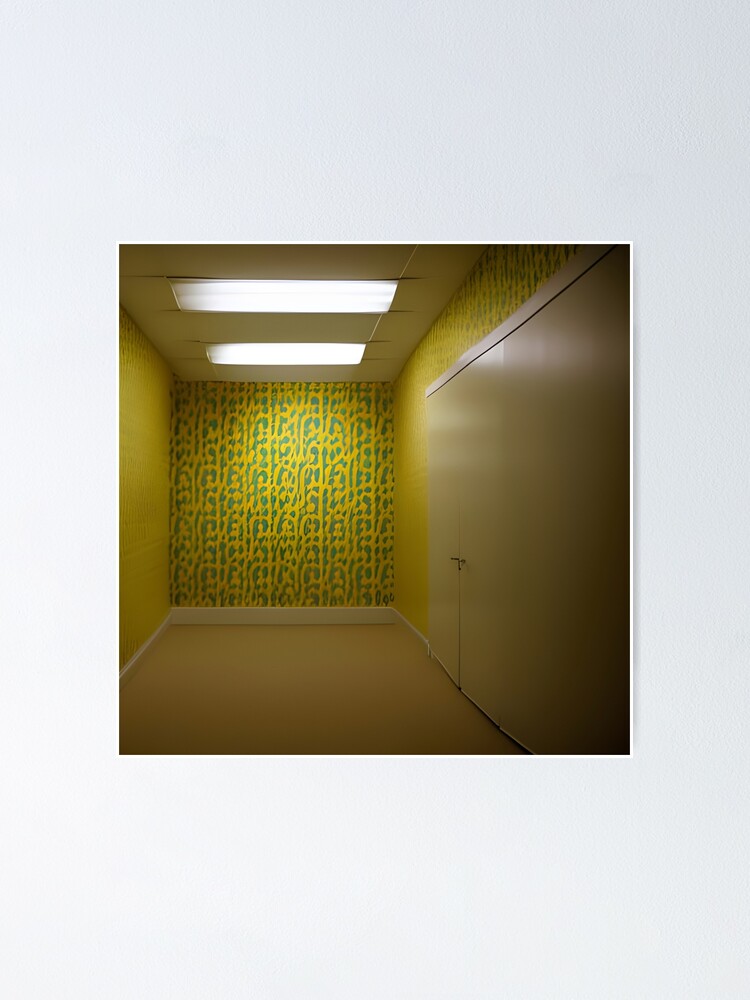 "The Backrooms - Liminal Space - Doors and Yellow Wallpaper" Poster for ...