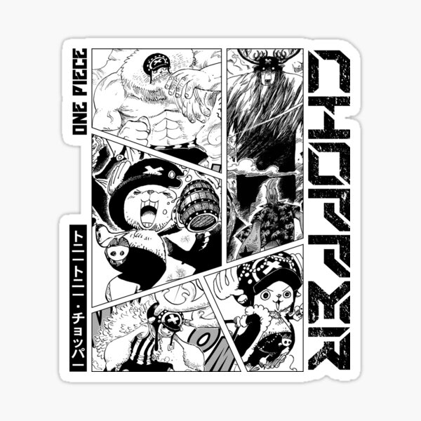 "Chopper Manga Panel - black version" Sticker for Sale by Neoxnime ...