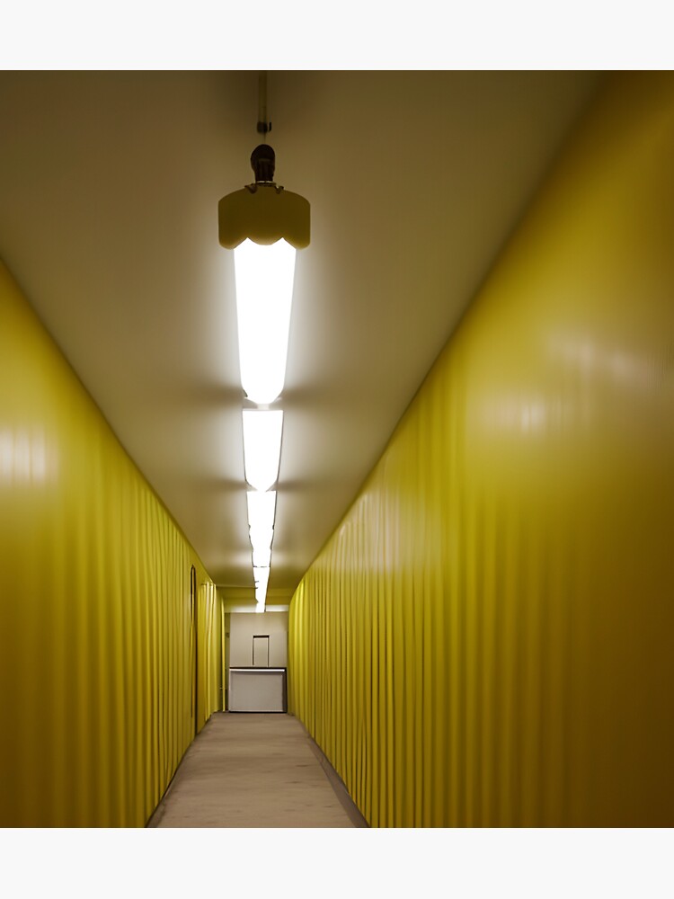 "The Backrooms - Liminal Space - Doors and Yellow Wallpaper" Sticker ...