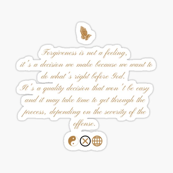 "Forgiveness Quote - Golden Advice" Sticker for Sale by OutOfTheBluez ...