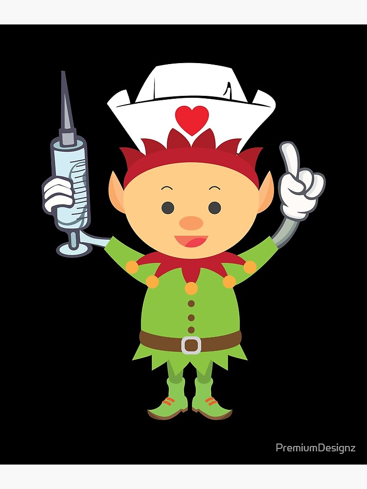 "Christmas Funny Elf Nurse" Poster for Sale by PremiumDesignz | Redbubble