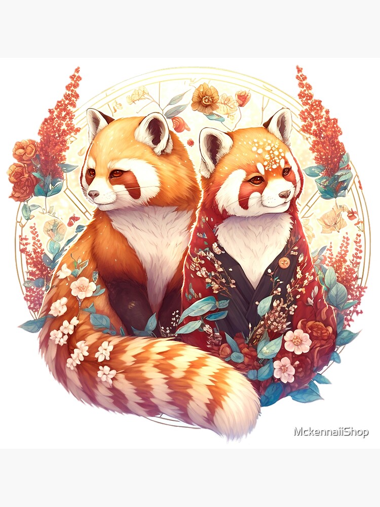 "Red Panda Couple" Poster by MckennaiiShop | Redbubble