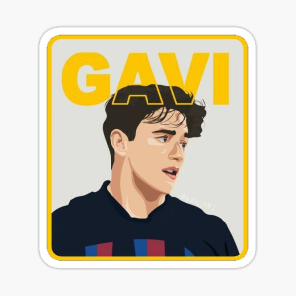 "Gavi golden boy " Sticker for Sale by RabiaOuali | Redbubble