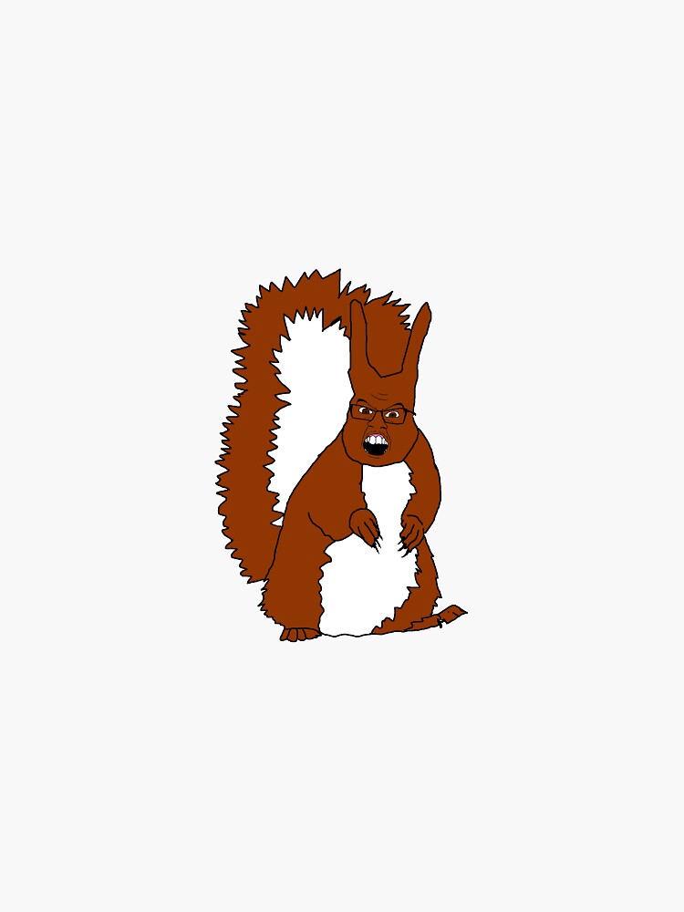 "Squirrel Soyjak Sticker" Sticker for Sale by spva | Redbubble