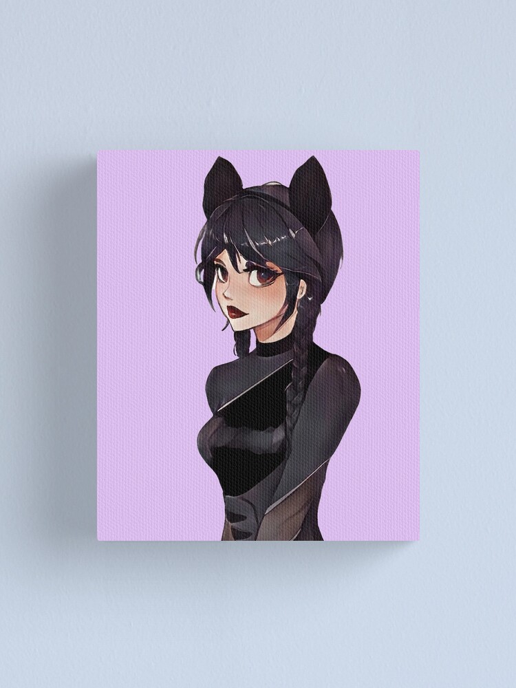 "Wednesday Addams Jenna Ortega inCat Custome | Animated Fanart" Canvas ...