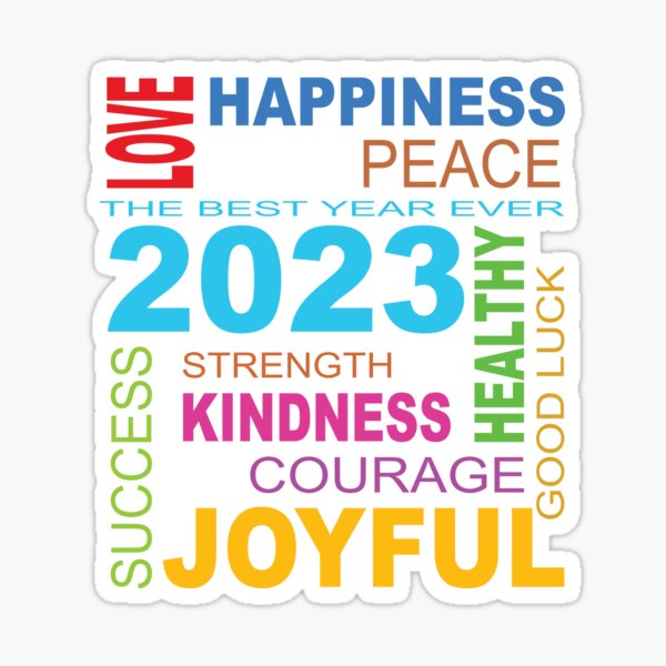 "The Best Year Ever 2023" Sticker for Sale by koonam | Redbubble