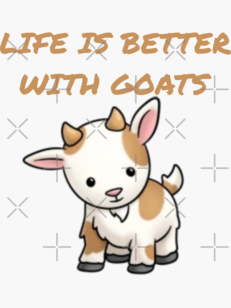 "Life is better with Goats - Goat Simulator Funny #3" Sticker for Sale ...