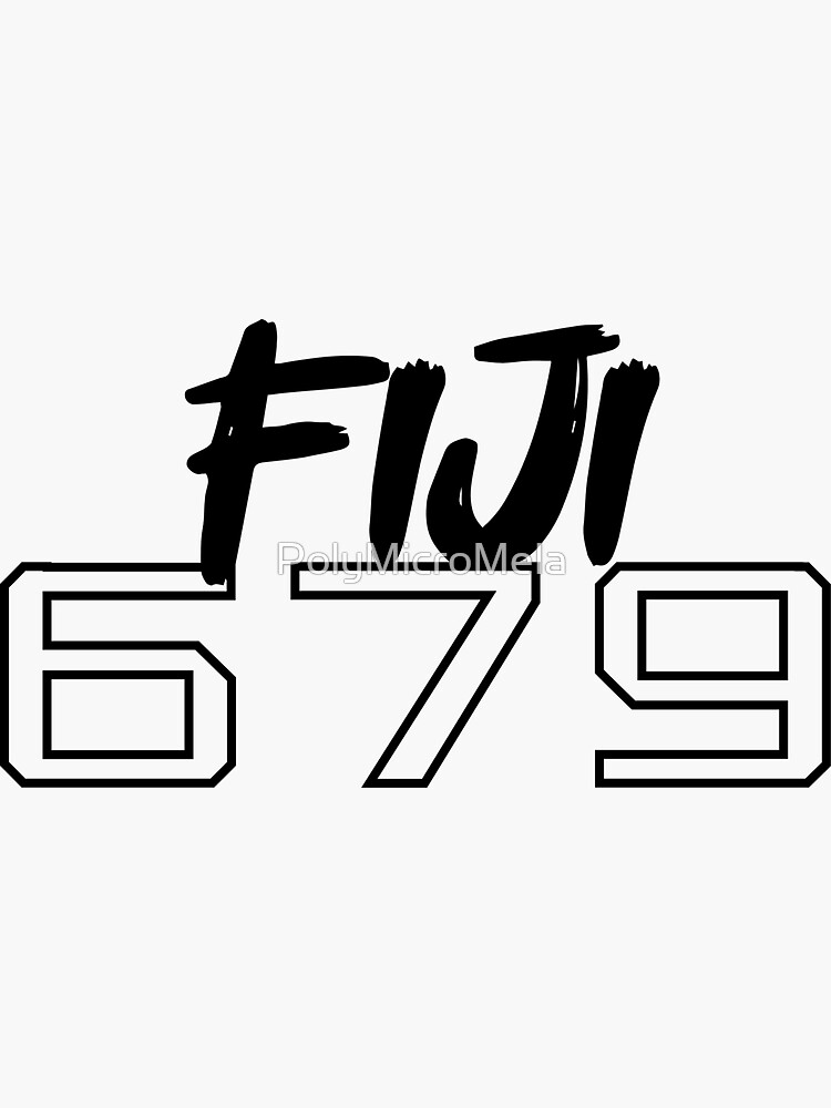 "FIJI 679" Sticker for Sale by PolyMicroMela | Redbubble