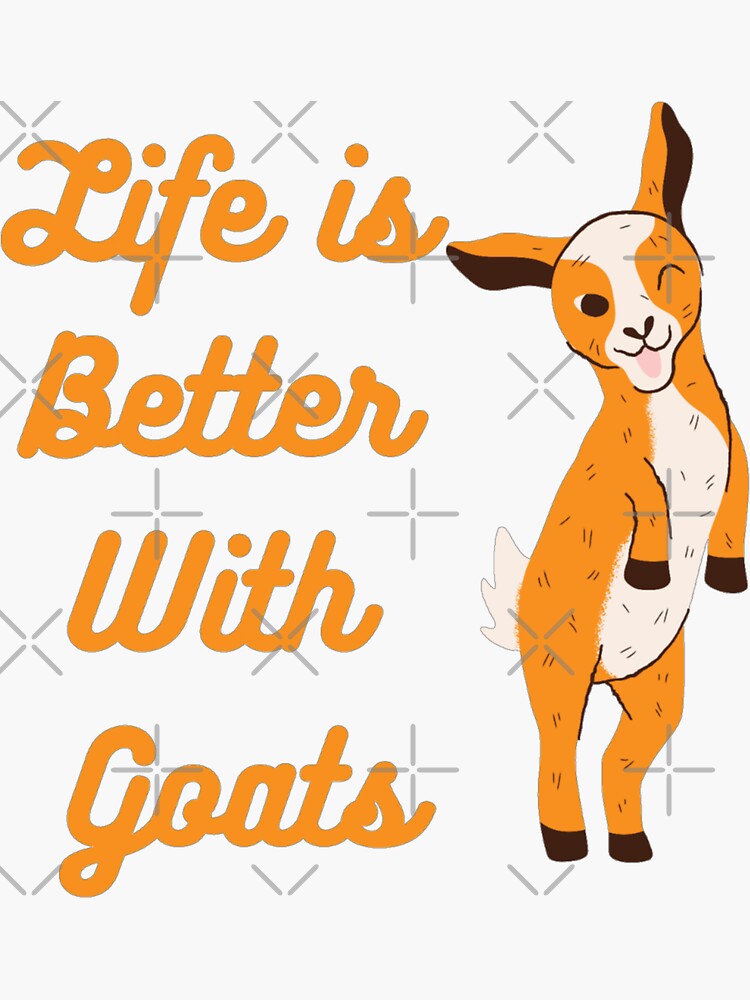 "Life is better with Goats - Goat Simulator Funny #4" Sticker for Sale ...