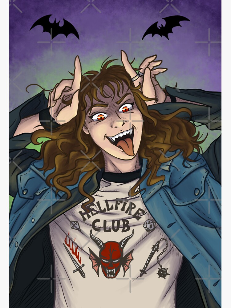 "Eddie Munson (Stranger Things)" Sticker for Sale by Kurohan | Redbubble