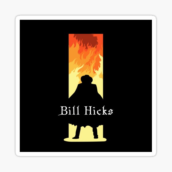 "Bill Hicks Dark Soul" Sticker for Sale by Petropunk | Redbubble