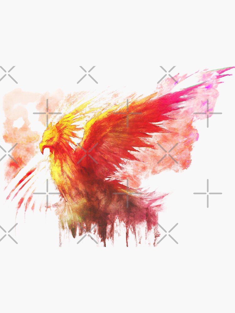 "Immortal Phoenix bird" Sticker for Sale by ASwissBear | Redbubble