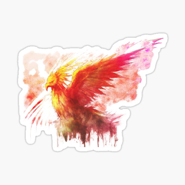 "Immortal Phoenix bird" Sticker for Sale by ASwissBear | Redbubble