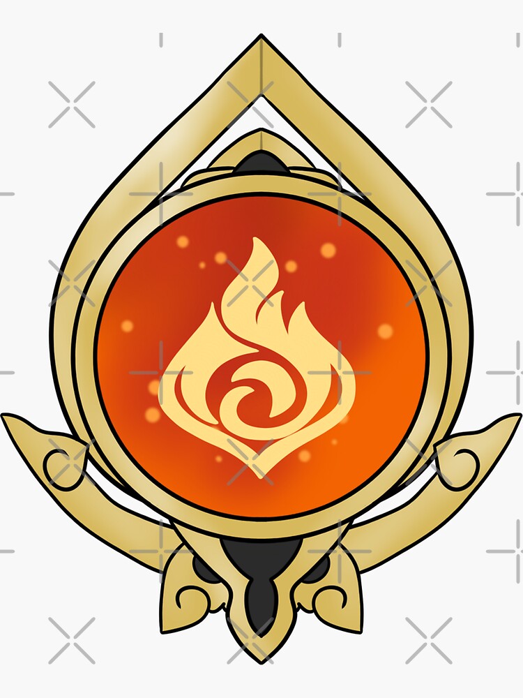 "Sumeru Pyro Vision" Sticker for Sale by maplefoot | Redbubble