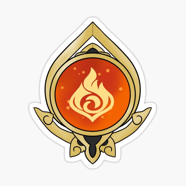 "Sumeru Pyro Vision" Sticker for Sale by maplefoot | Redbubble