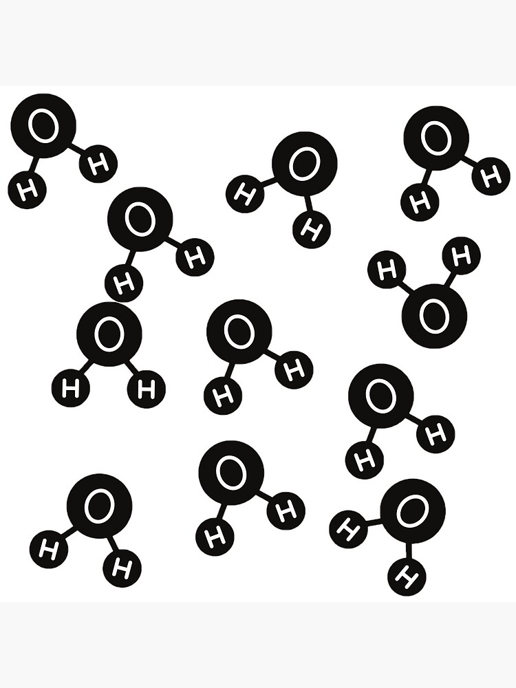 "Wet - H2O multiple Water molecule Chemistry. Skeletal formula h2o ...