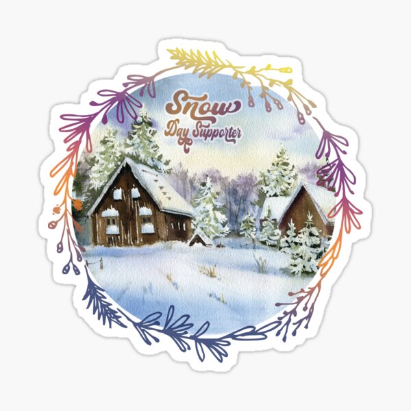 "Day Supporter Snow Family" Sticker for Sale by fatydesignspace | Redbubble