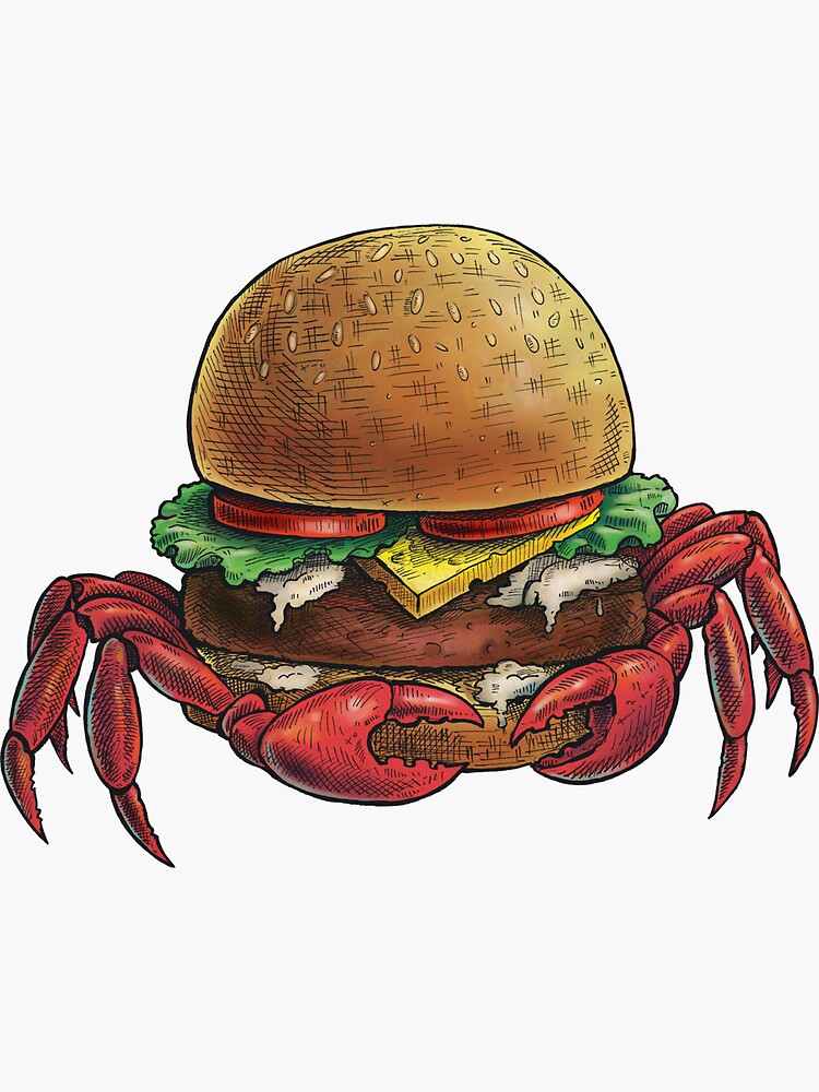"Krabby Patty" Sticker for Sale by Studio-Iain | Redbubble