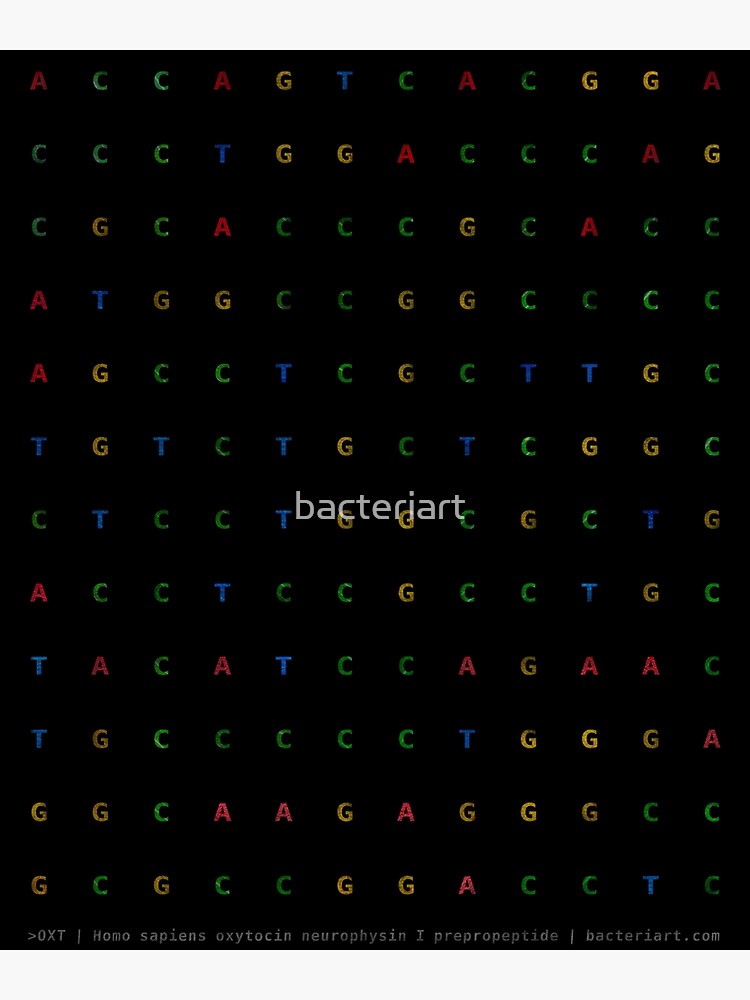 Dna Sequence Colorful Gene Atgc Rna Poster For Sale By Bacteriart Redbubble 