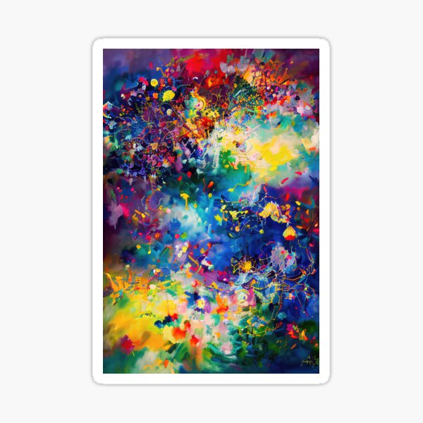 "Modern abstract Art No6" Sticker for Sale by angelisart | Redbubble