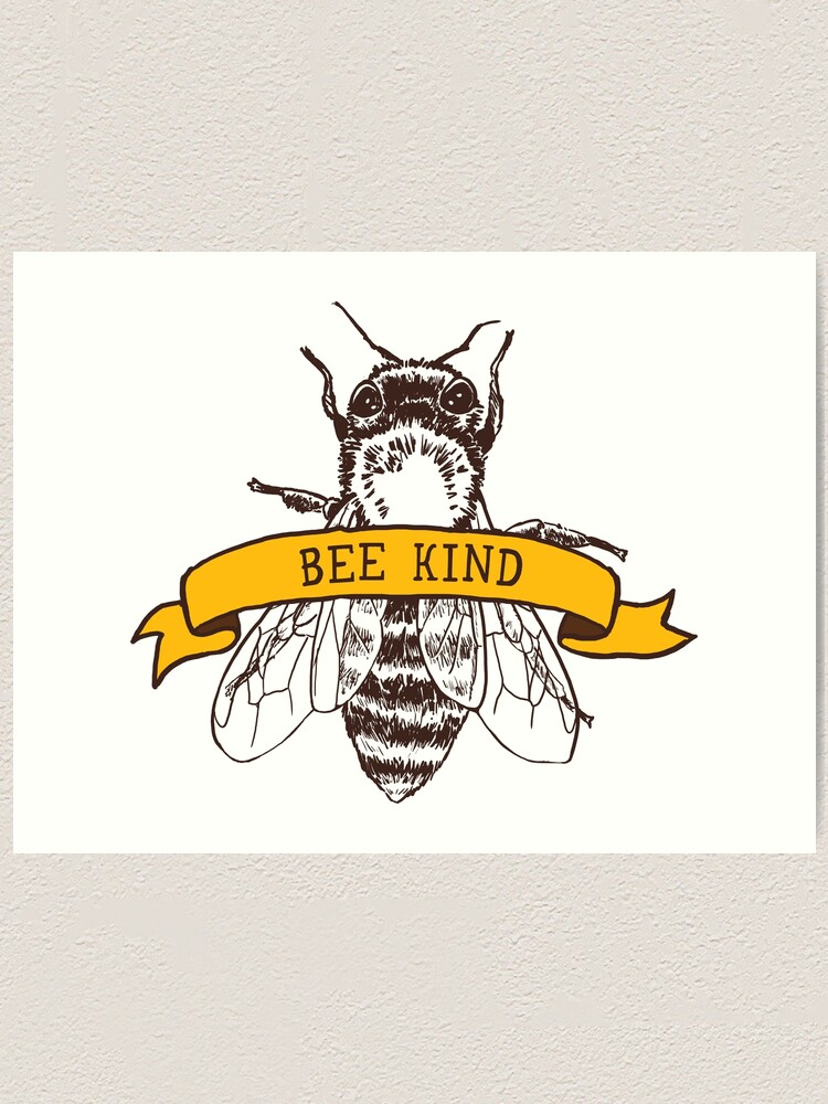 "Bee Kind" Art Print by comfykindness | Redbubble
