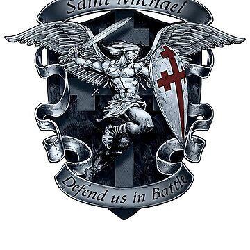 "Saint Michael Defend Us In Battle T-Shirt (1)" Tri-blend T-Shirt for ...