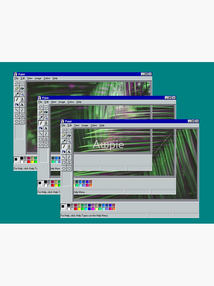 "Windows 95 Paint Vaporwave" Sticker for Sale by Awpie | Redbubble
