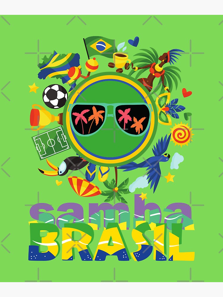 "Samba Brazil" Sticker for Sale by seriyusink69 | Redbubble