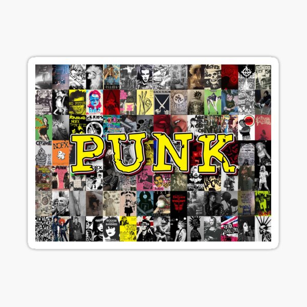 "Punk Rock Music" Sticker for Sale by Customatic | Redbubble