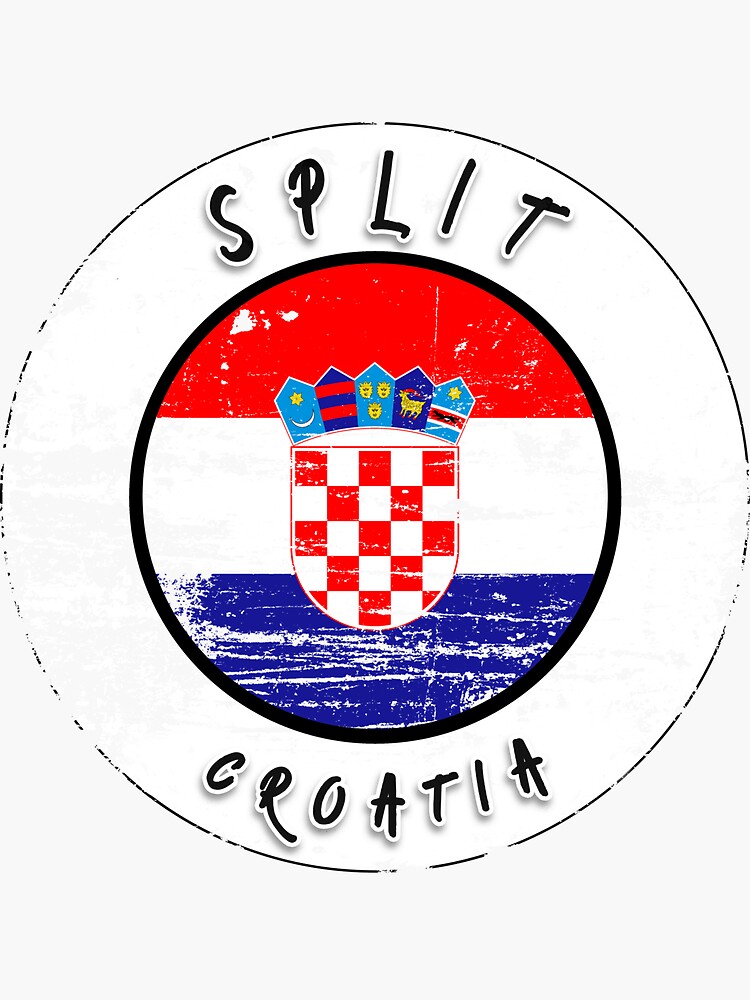 "Split Croatia Vintage" Sticker for Sale by TravelPenguin | Redbubble
