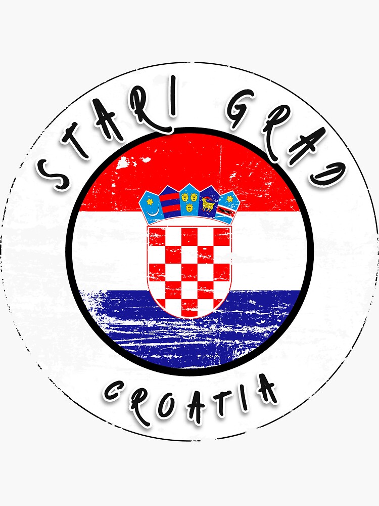 "Stari Grad Croatia Vintage" Sticker for Sale by TravelPenguin | Redbubble