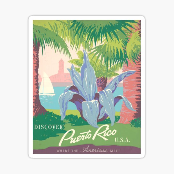 "Discover Puerto Rico Vintage" Sticker for Sale by BreadOlives | Redbubble