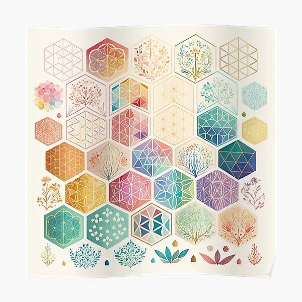 "Sacred Geometry II" Poster for Sale by AffirmDSG | Redbubble